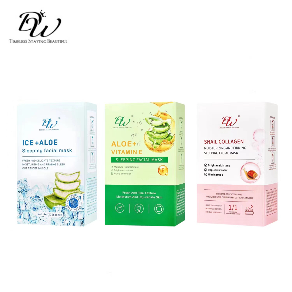 DW Ice / Aloe + VE / Snail Collagen Moisturizing And Firming Sleeping ...