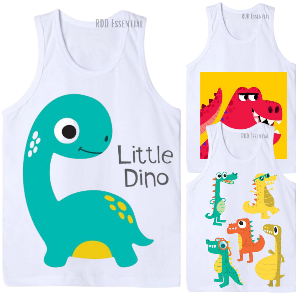 RDD 1 PC Assorted Baby Kids Sando for Boys D I N O Printed for 1-10 ...