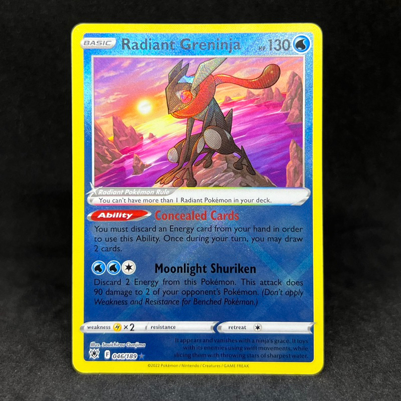 Pokemon TCG Radiant Greninja Radiant Rare 046/189 2022 Shiny Sword ...