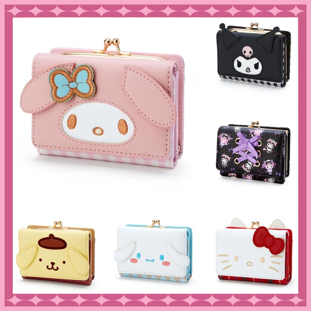 Sanrio HelloKitty My Melody Cinnamoroll PomPomPurin Coin Purse Wallet ...