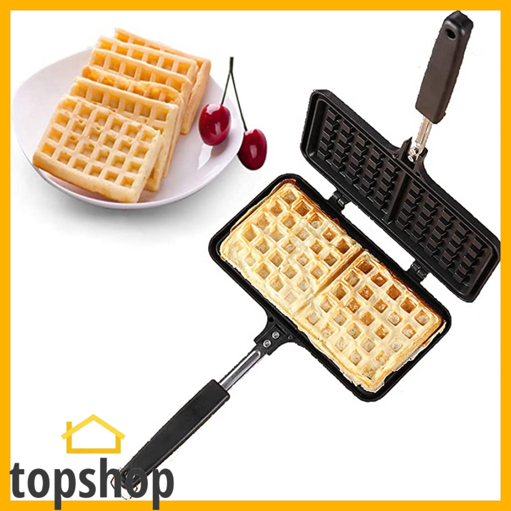 TOPSHOP Rectangle Shape Waffle Maker Non-stick Double Side Waffle Cake ...