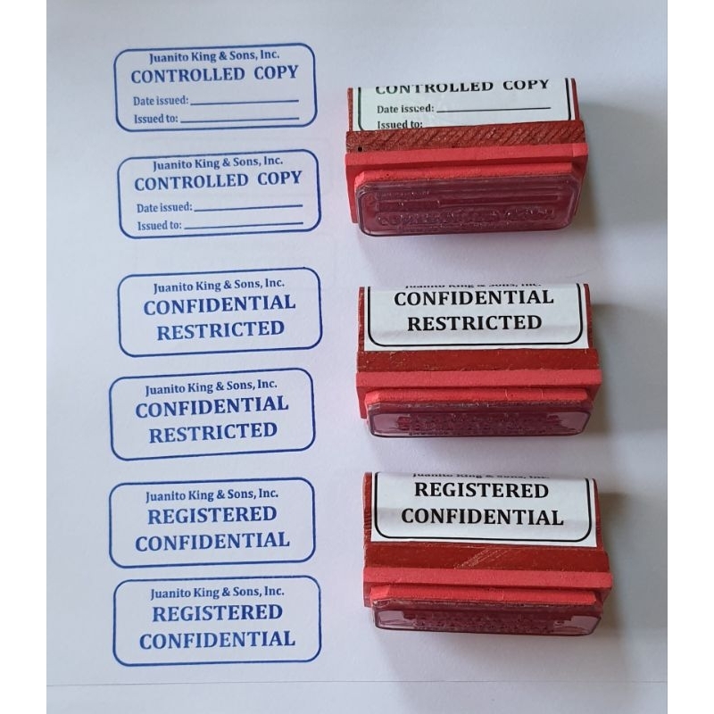 Rubber Stamp MachineMadeWoodenHandle.CONTROLLED COPY/CONFIDENTIAL ...