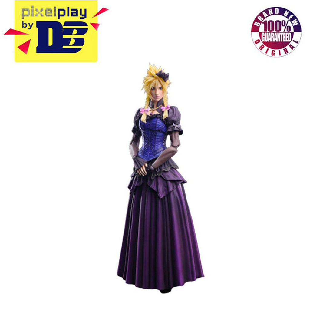 Final Fantasy VII Remake Play Arts Kai Action Figure Cloud Strife Dress ...