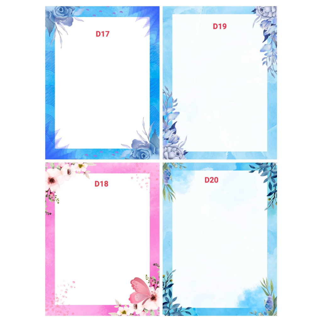(5 sheets ONE DESIGN) LONG BORDER BOND PAPER | Shopee Philippines