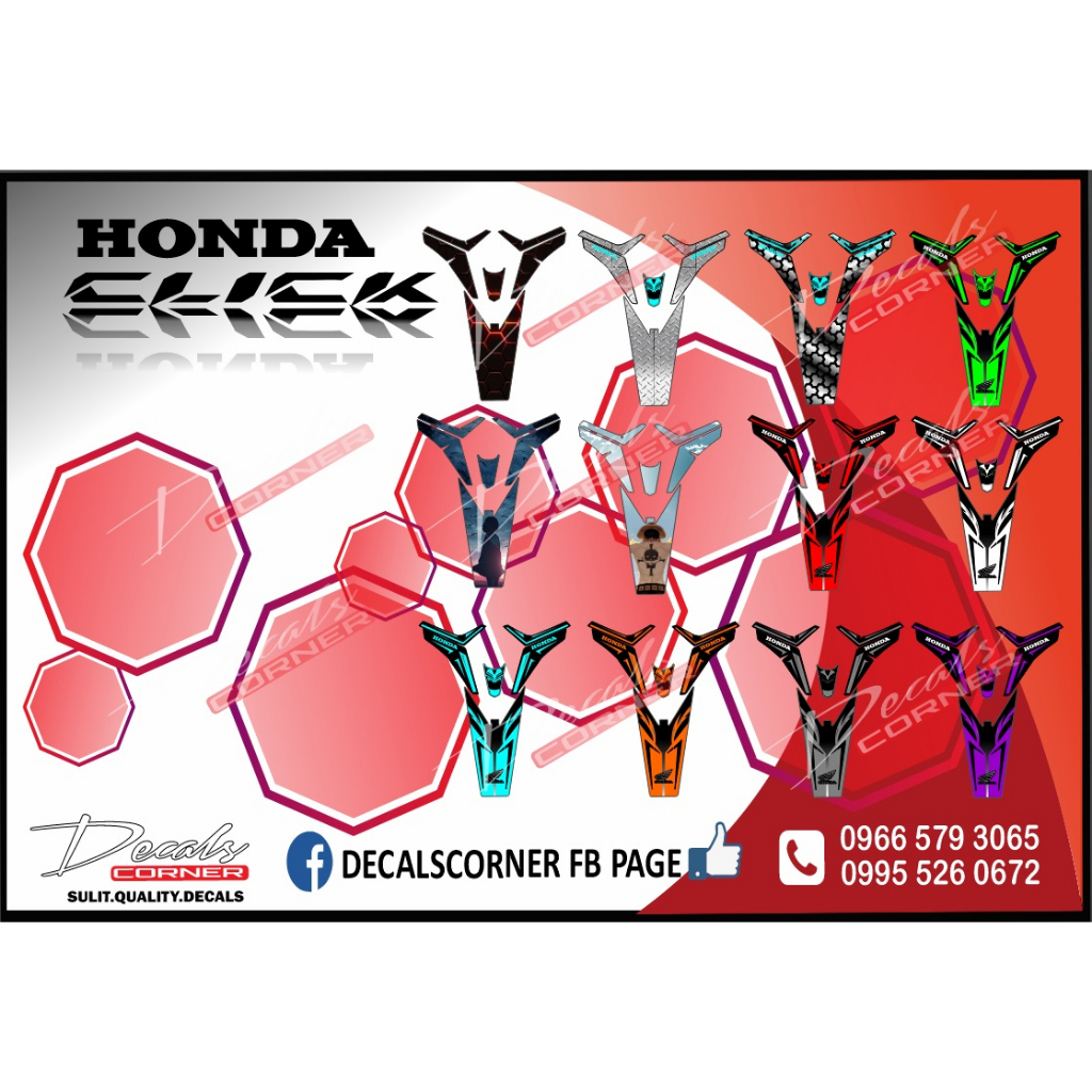 Honda Click Sticker V2 inner decals | Shopee Philippines