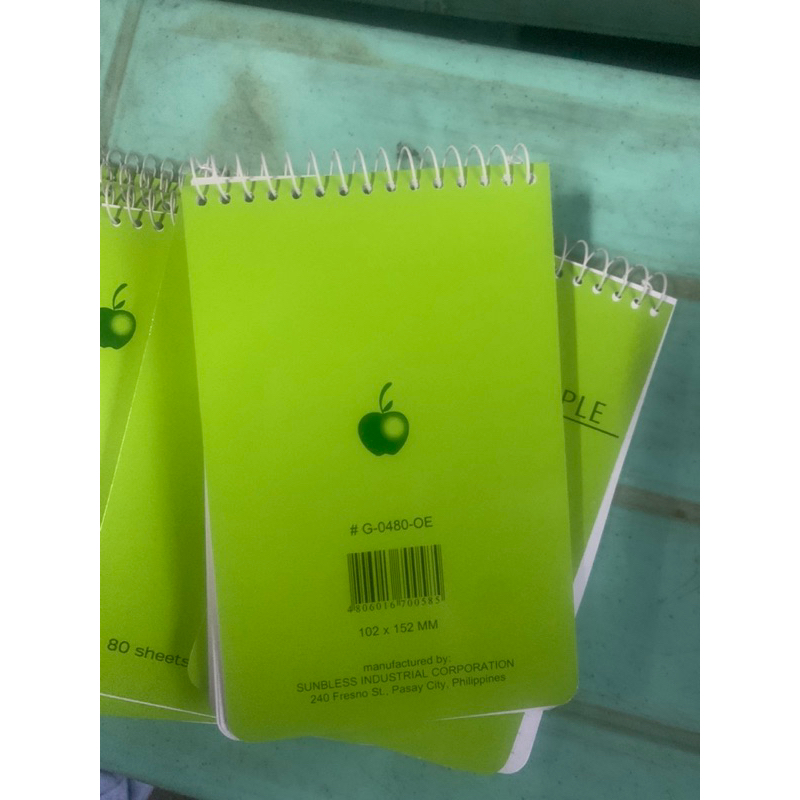 Green Apple Quick Notes / pocket notes spiral notebooks OE (Open Ended ...