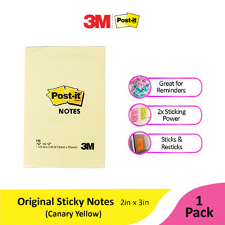 3M Post-it Notes, 2in x 3in, 100 sheets 656 Canary Yellow [MP656 ...