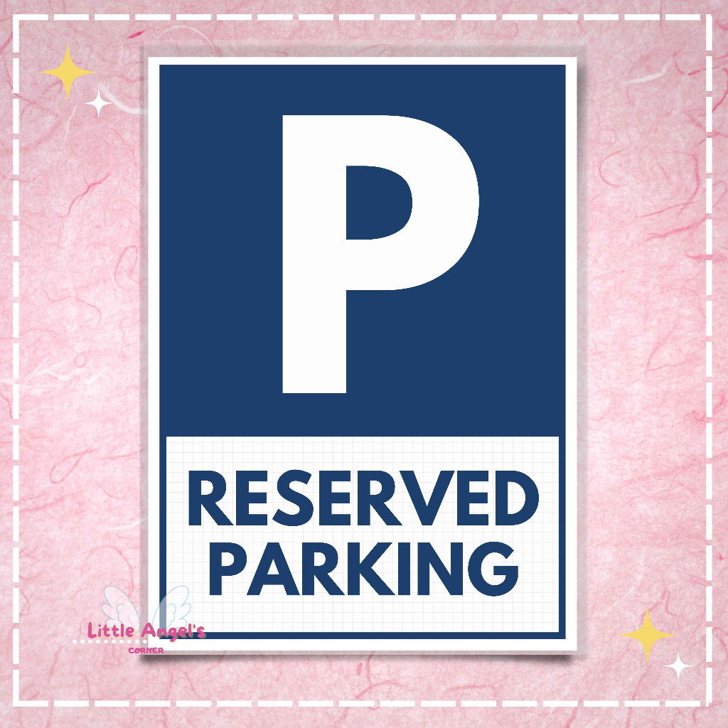RESERVED PARKING (A4 LAMINATED) | Shopee Philippines