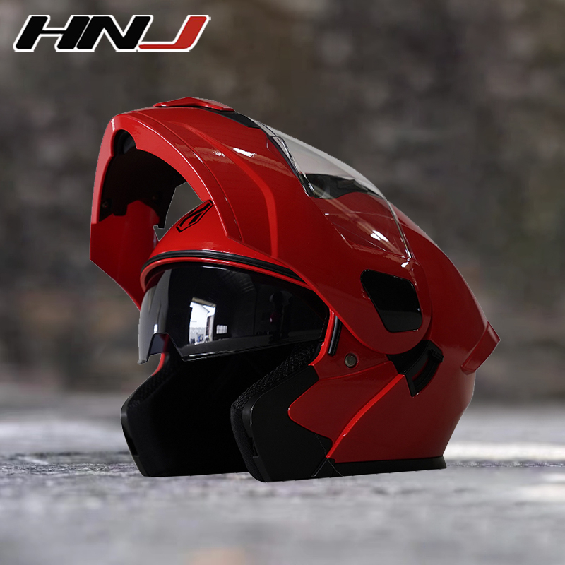 HNJ 937 Men's Modular Helmet Full Face Motorcycle Dual Visor Women's ...