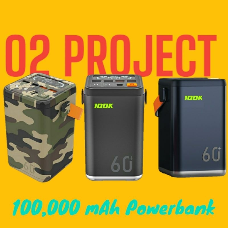 O2 Project 100,000mAh Powerbank original | Shopee Philippines