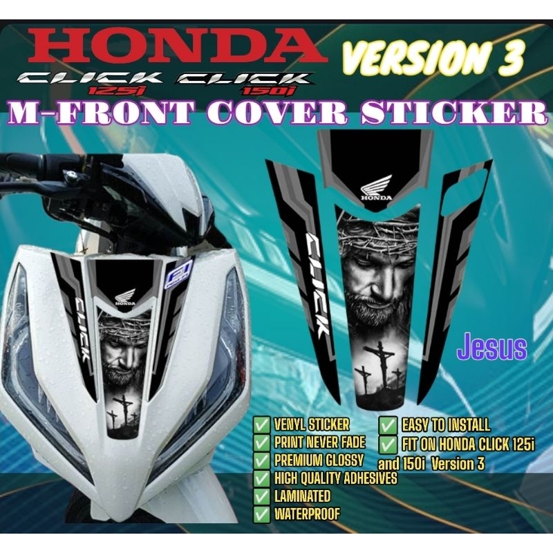 Click 125i and 150i Version 3 M Front Cover Sticker / Click Version 3 ...