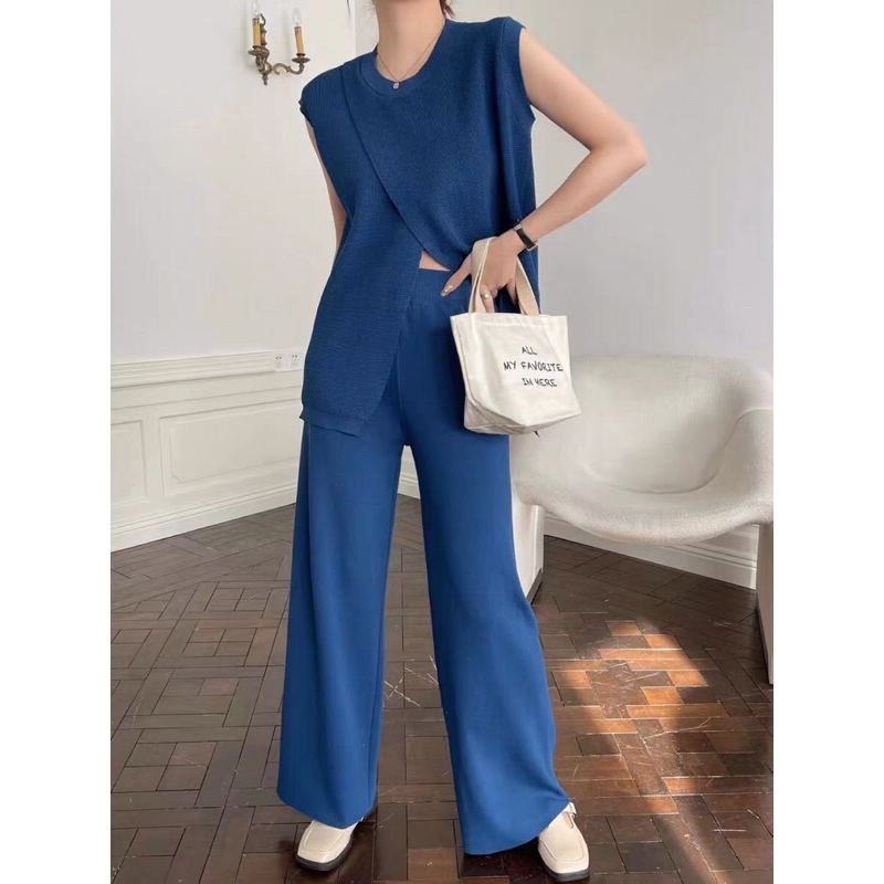 Only.Fashion Sleeveless Knitted Terno Pants #7343 | Shopee Philippines