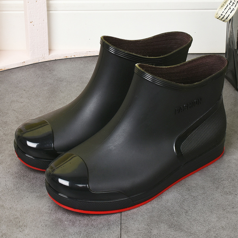 Student Female Fashion Waterproof Shoes Work Mid Tube Rubber Rain Shoes ...