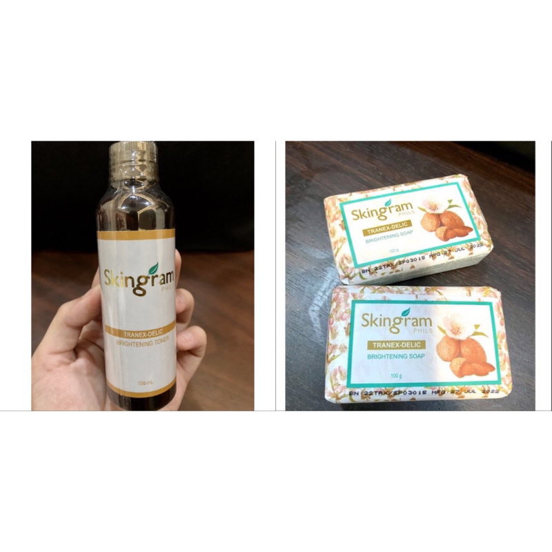 Skingram Tranexamic Mandelic Brightening Toner & Soap (2026 Expiry ...