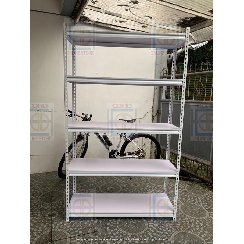 W50xL120xH200 all white 5 layers boltless adjustable shelves | kitchen ...