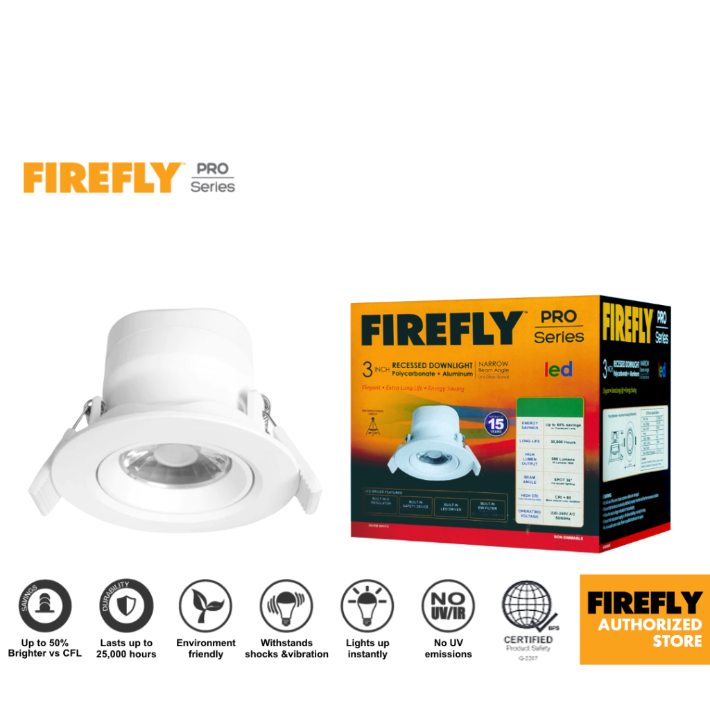 Firefly Pro Series LED Tiltable Downlight | Shopee Philippines