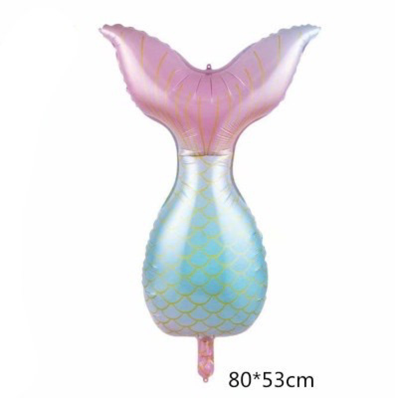 Large Mermaid Tail Balloon Mermaid Theme Birthday Decorations Under the ...