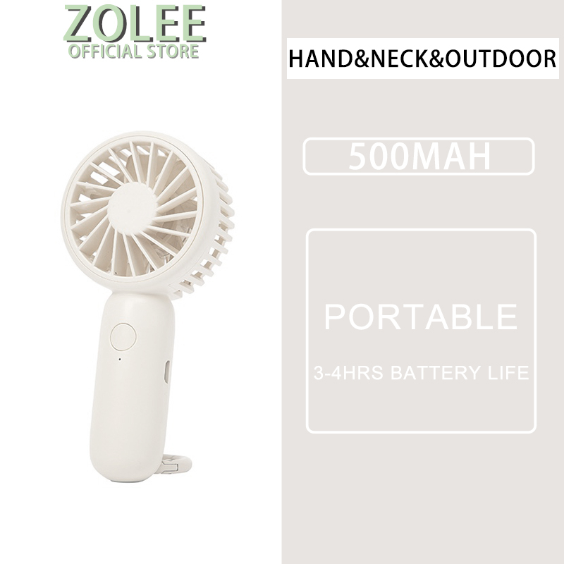 ZOLEE Handheld Small Fan Mini Portable Carabiner Fan Cute USB Charging ...