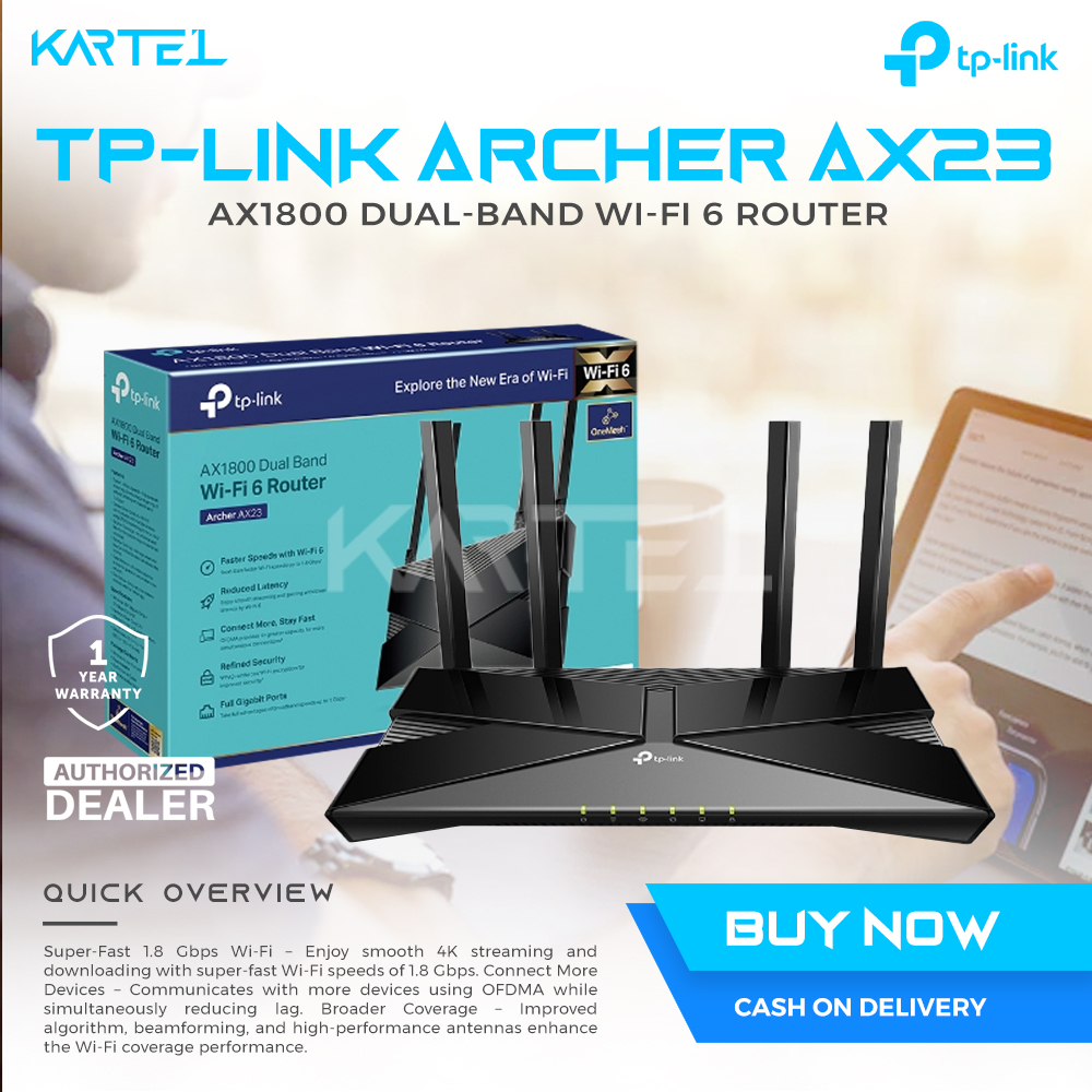 TP-Link Archer Ax23 - Mu-Mimo Ax1800 Dual Band Gigabit Wi-Fi 6 Gaming ...