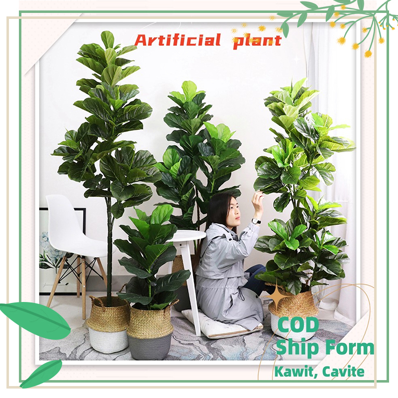 Artificial Plants Fiddle Leaf Fig Tree Ficus Lyrata Plant For Indoor ...