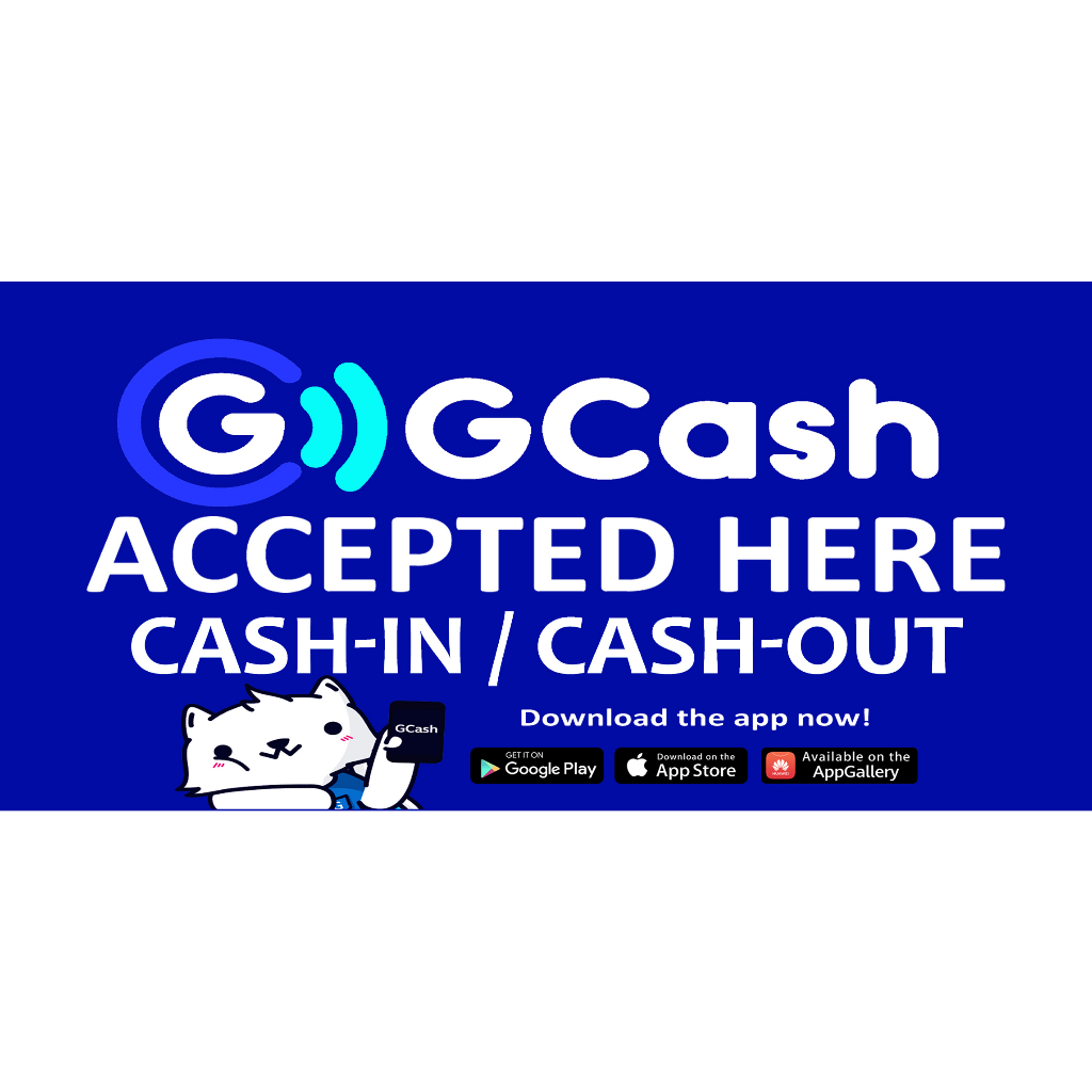 GCASH ACCEPTED HERE SIGN 2 DESIGNS PVC TYPE | Shopee Philippines