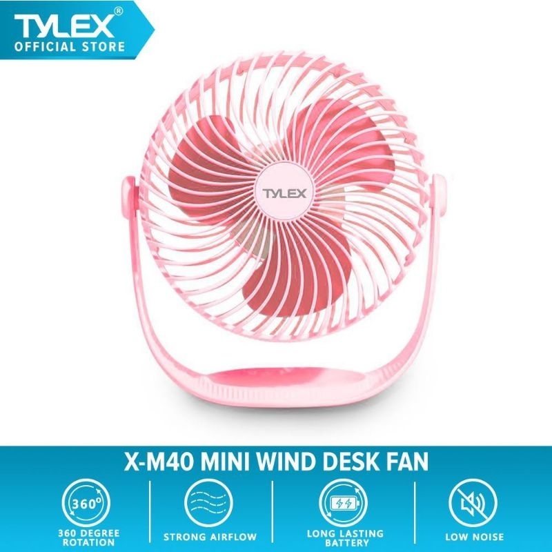 Tylex X-M40 7 Inches Portable 360° Rotation Mini Wind Desk Fan ...