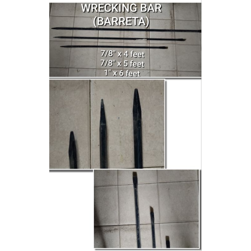 STRAIGHT BARS / WRECKING BARS (BARRETA) DIGGING BAR PANGHUKAY SA SAHIG ...