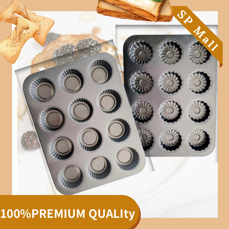 12 Holes Baking Muffin Pan Cupcake Pan / Molder Non-stick easy-to-clean ...