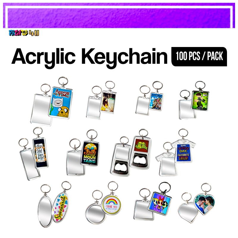 Photo Insert Acrylic Keychain Openable Key Chain 100 Pcs Pack | Shopee ...