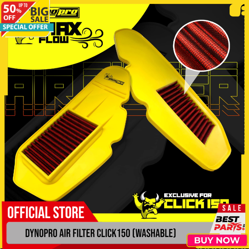 DYNOPRO MAX FLOW Air Filter for HONDA CLICK 125 / CLICK 150 / CLICK 160 ...