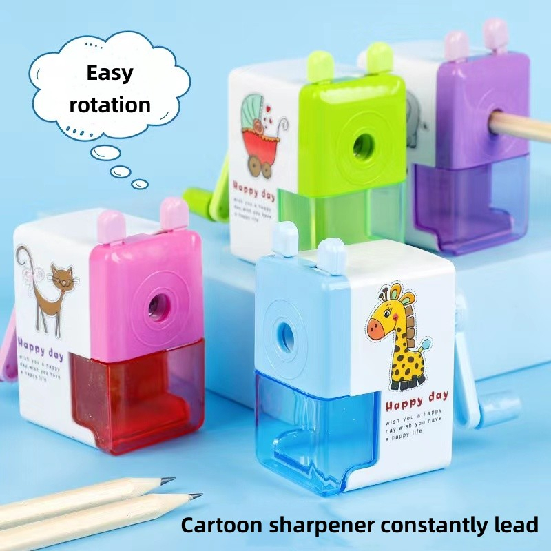 Cute Animal Cartoon Pencil Sharpener Tool Hand Pencil Sharpener Office ...