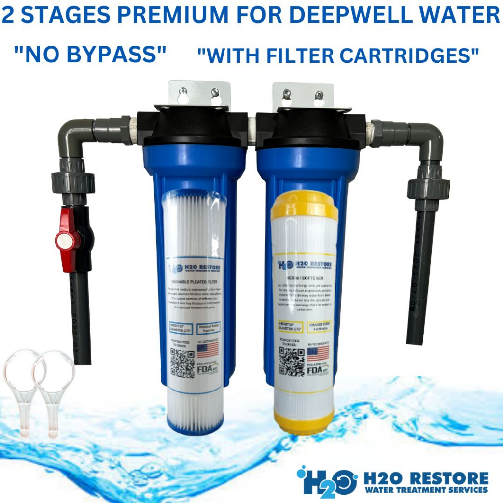 Water Filter H2O Restore 2 Stages Premium For Deepwell Water Setup 10 ...