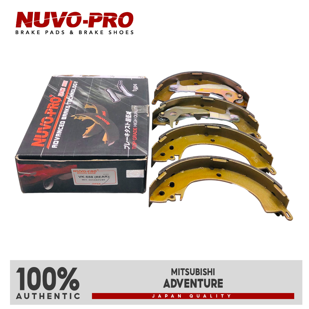 Nuvo-Pro Rear Break Pads Mitsubishi Adventure with Adjuster VK-688 1 ...