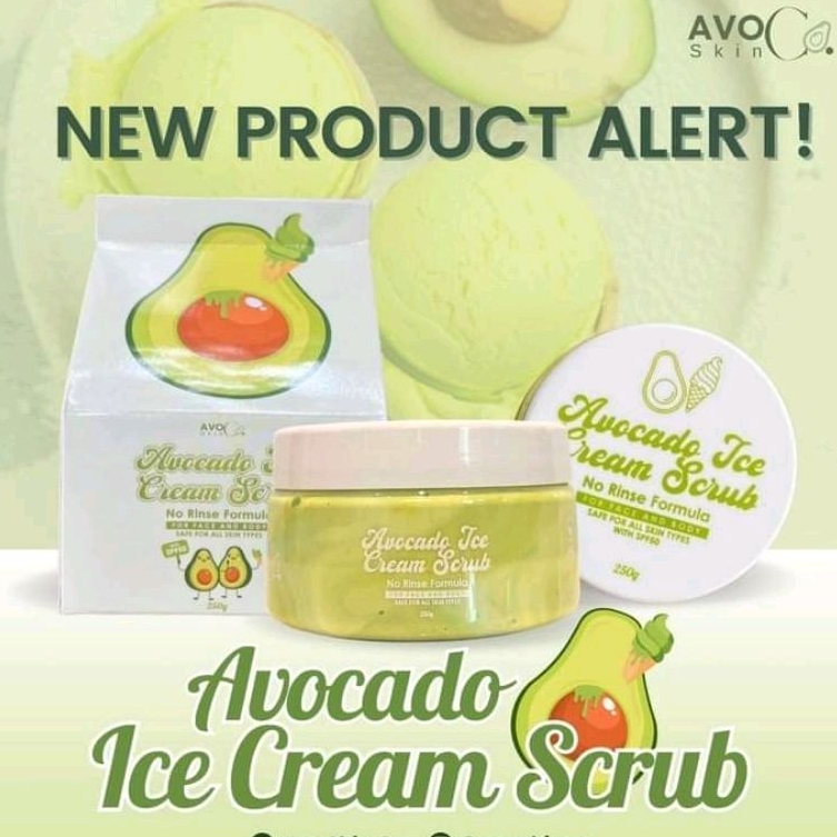 Avo Skin Co. Avocado Ice Cream Scrub face body no rinse formula spf50 exfoliating | Shopee ...