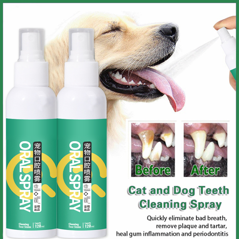 Pet Oral Deodorant Spray 120ml Pet Spray Cat Dog Teeth Bad Breath ...