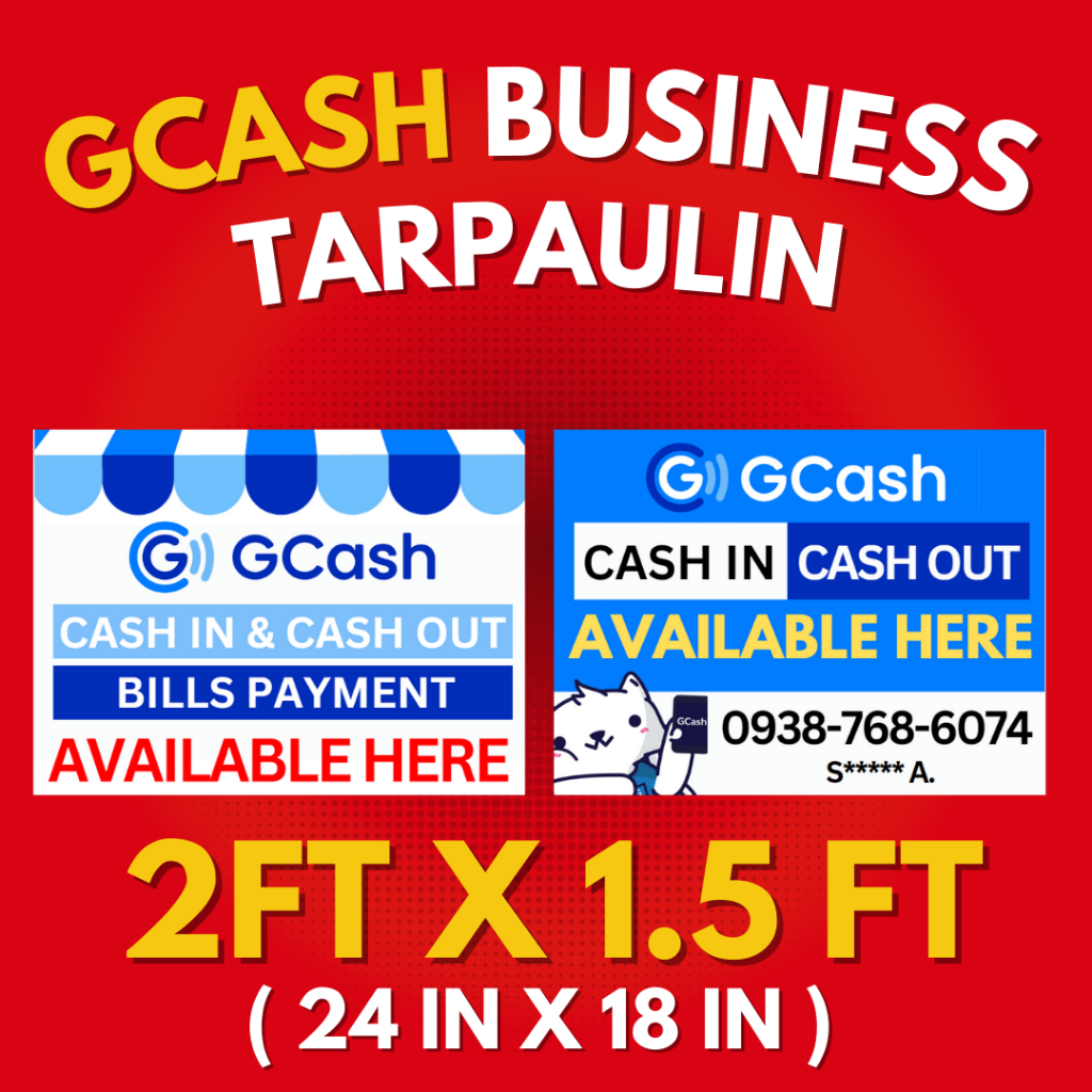 PRINTWISE GCASH BUSINESS TARPAULIN (24 IN x 18IN) LANDSCAPE | Shopee ...