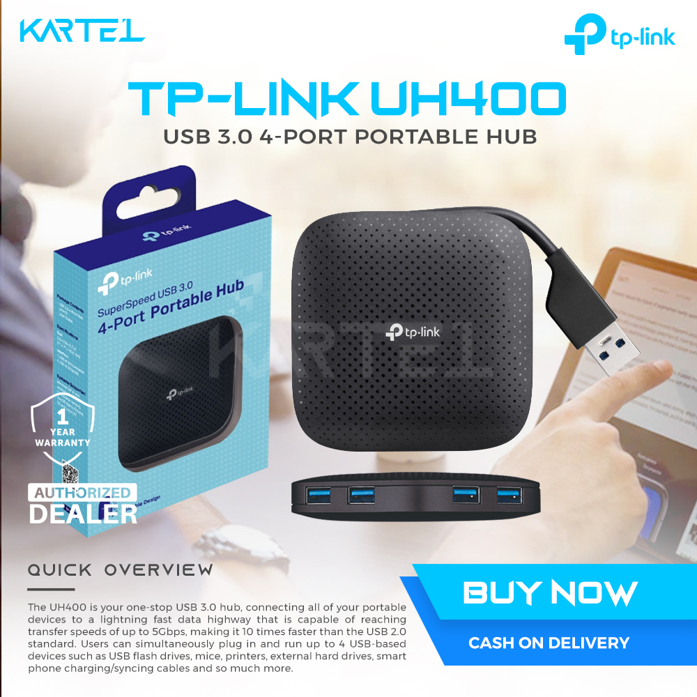 TP-Link UH400 USB 3.0 4-Port Portable Hub | Shopee Philippines