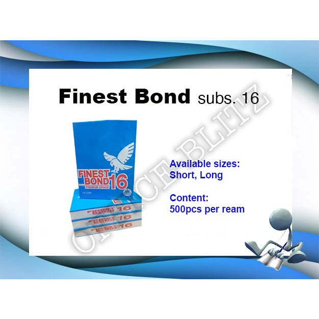 Finest Bond Paper subs. 16 | Shopee Philippines