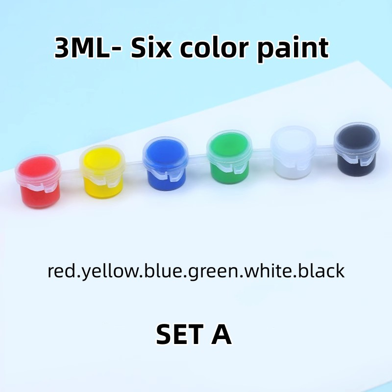 6 Colors Acrylic Paint Set 3ml Children Drawing DIY Acrylic Paint ...
