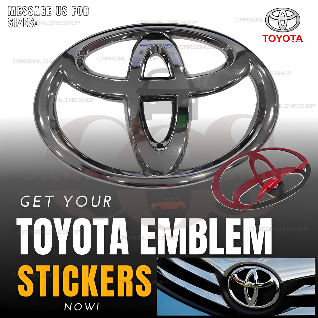 COS TOYOTA Car Logo Emblem Car Front Grille Emblem Logo Rear Trunk ...