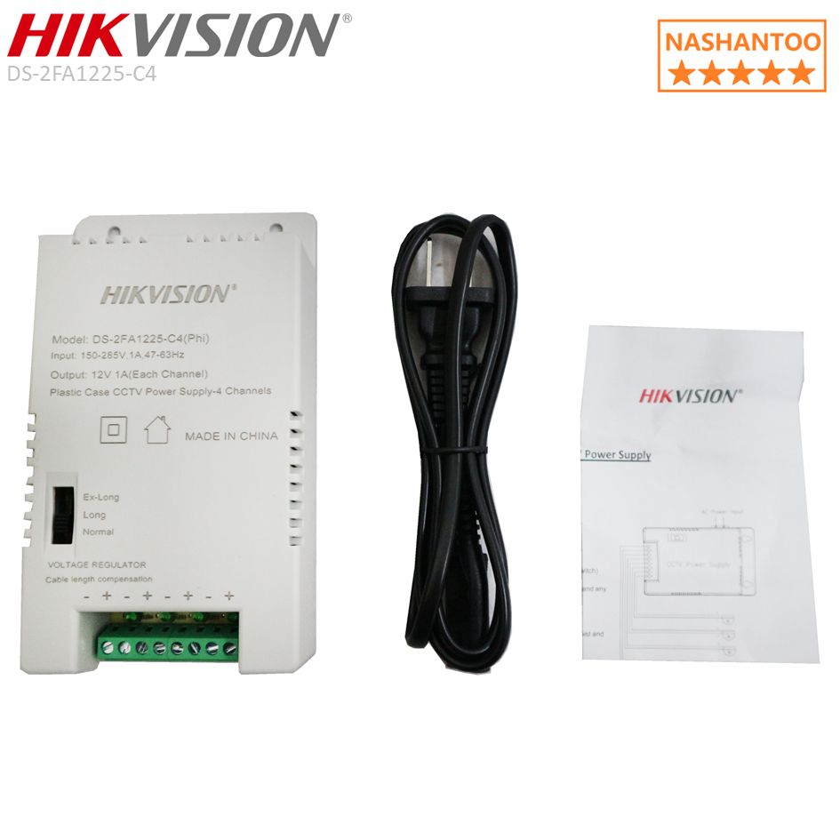 Hikvision 4CH/8CH CCTV Centralized Power Supply 12V 1A Channel Output ...