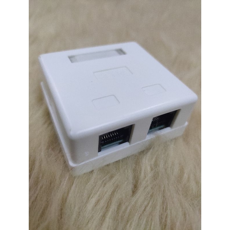 Cat5e Modular Box Surface Mount Dual Port | Shopee Philippines