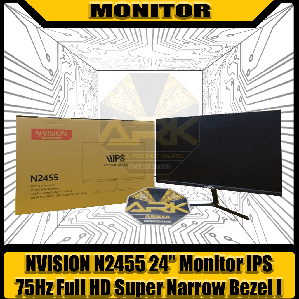 Nvision N2455 24inch Monitor IPS 75Hz Full HD Super Narrow Bezel I ...