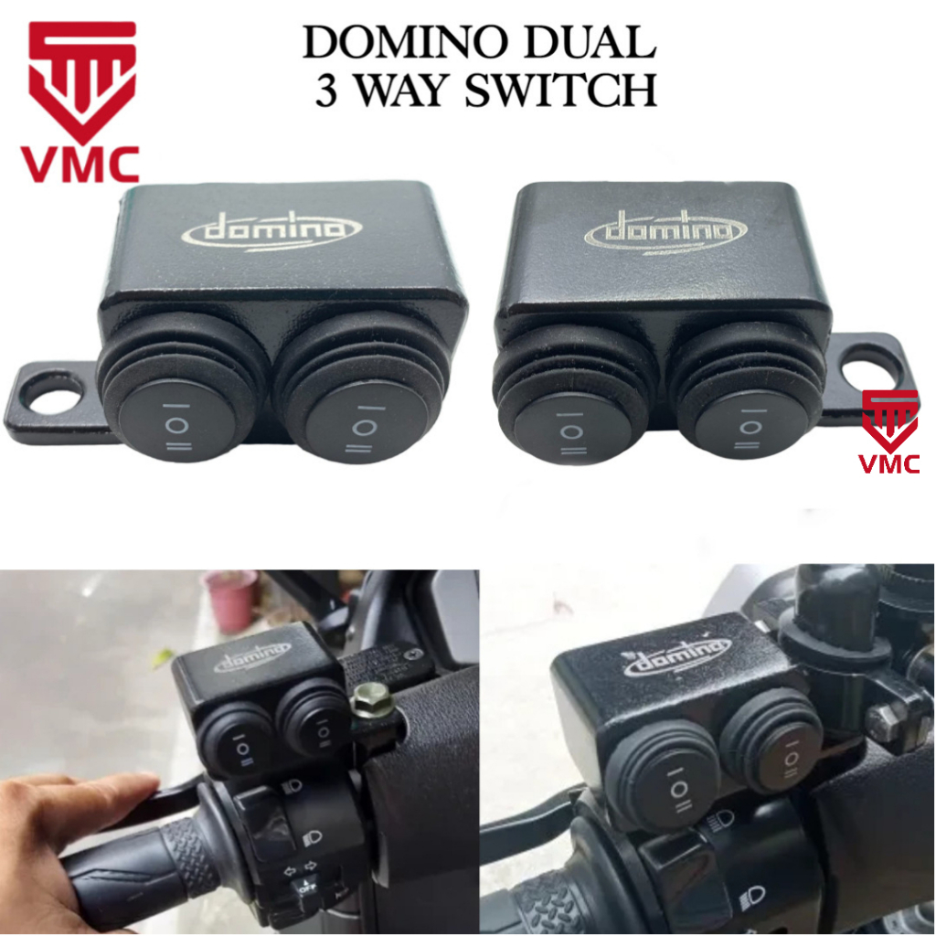 VMC Motorcycle Domino Dual Mini Driving Light Switch 3 Way Switch ...