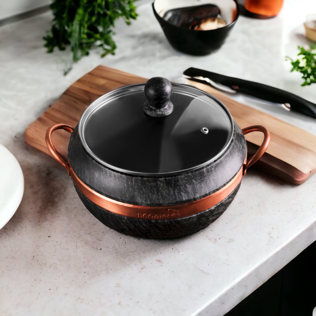 Ecomarie 3600ml Large Sauce Pan Soup Cooking Pot Stoneware Casserole ...