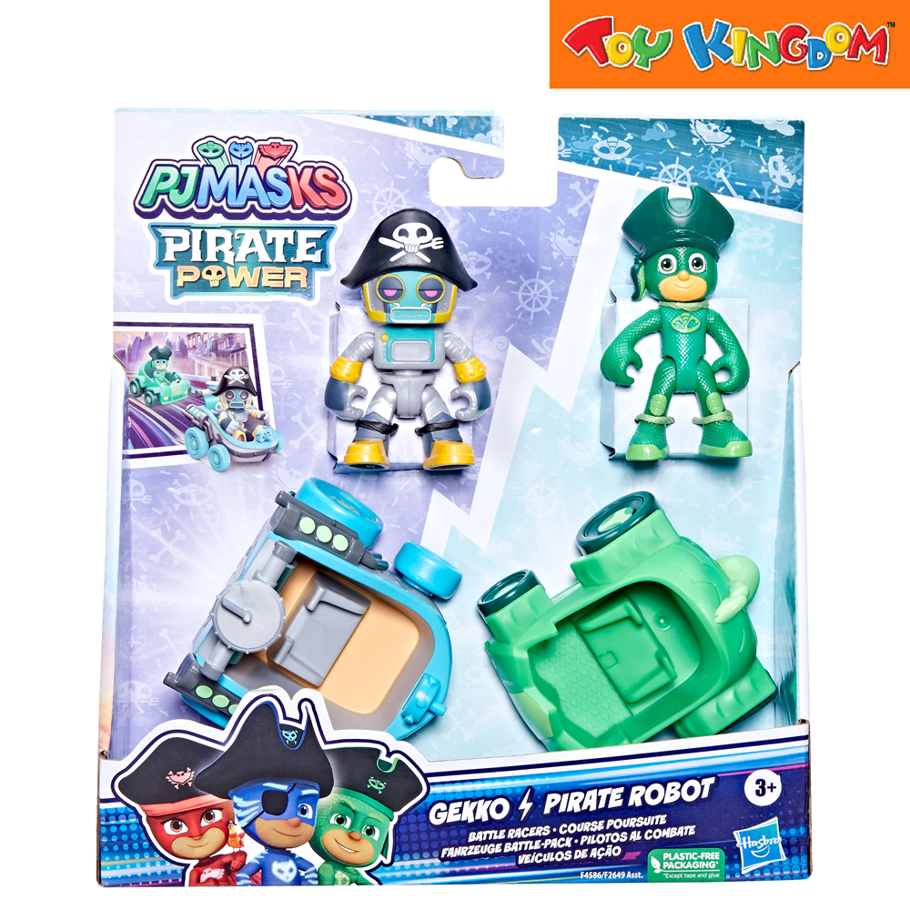 Pj Mask Battle Racers Pirate Power Gekko and Pirate Robot Action Figure ...