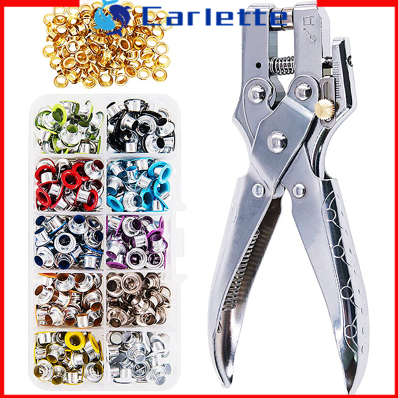 5mm 351PCS 11 Colors Steel Hole Eyelet Puncher Pliers Kit for Hang Tag ...