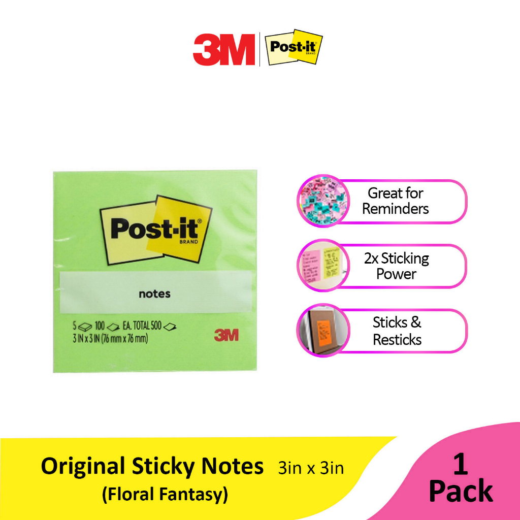 3M Post-it Notes 654-5AU 3in x 3in 500 Sheets [MP6545AU] | Shopee ...