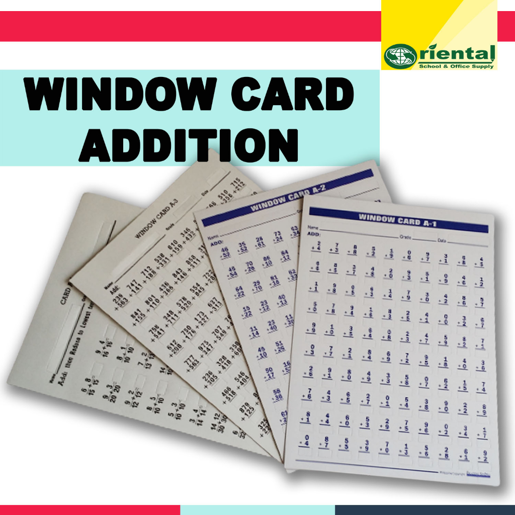 WINDOW CARD ADDITION-SCHOOL SUPPLIES | Shopee Philippines