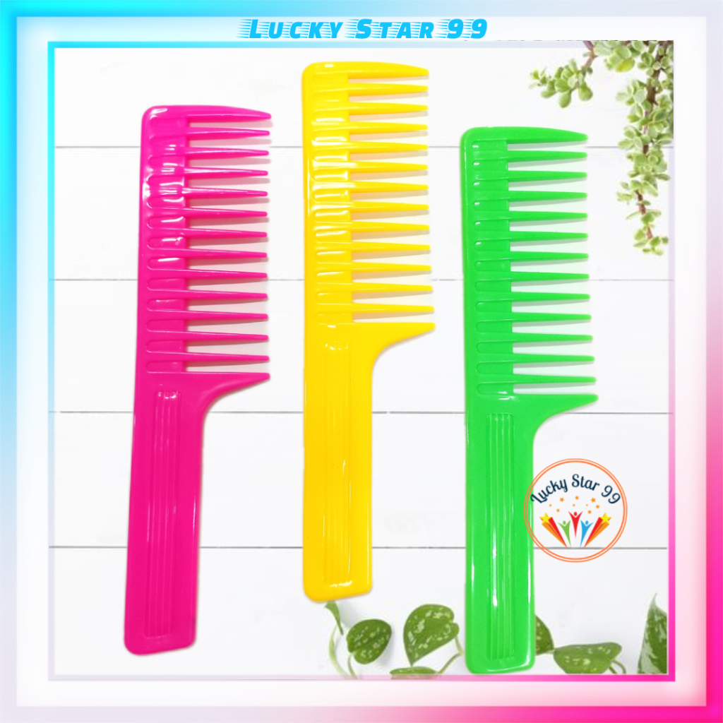 2pcs/set Wide Tooth Comb Big Teeth Plastic Suklay | Shopee Philippines